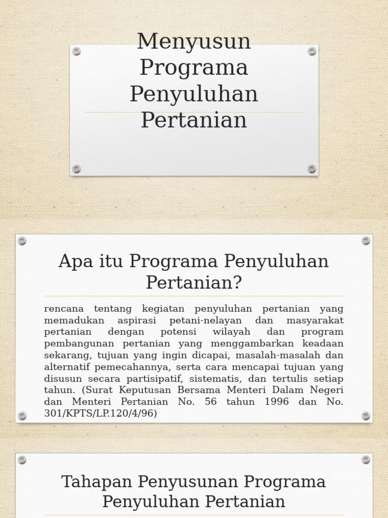 02-Menyusun Programa Penyuluhan Pertanian | PDF
