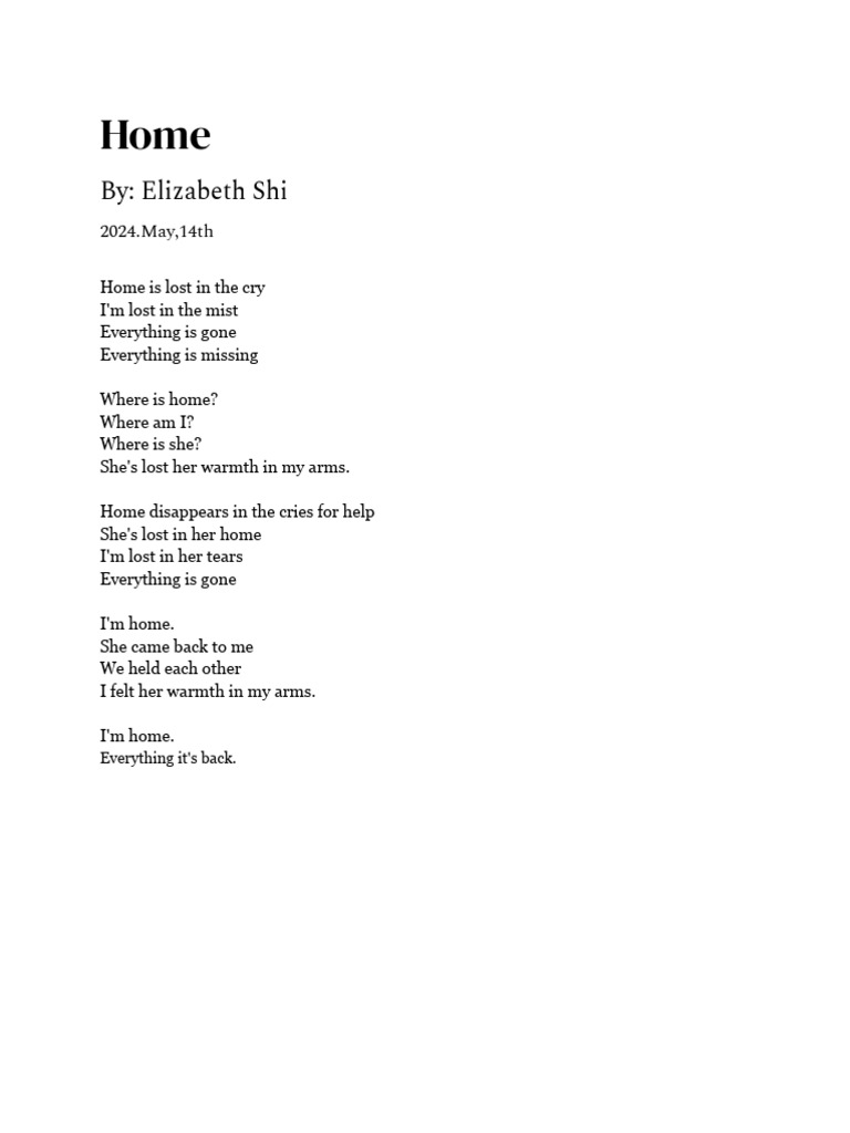 Home Refugee Poem | PDF