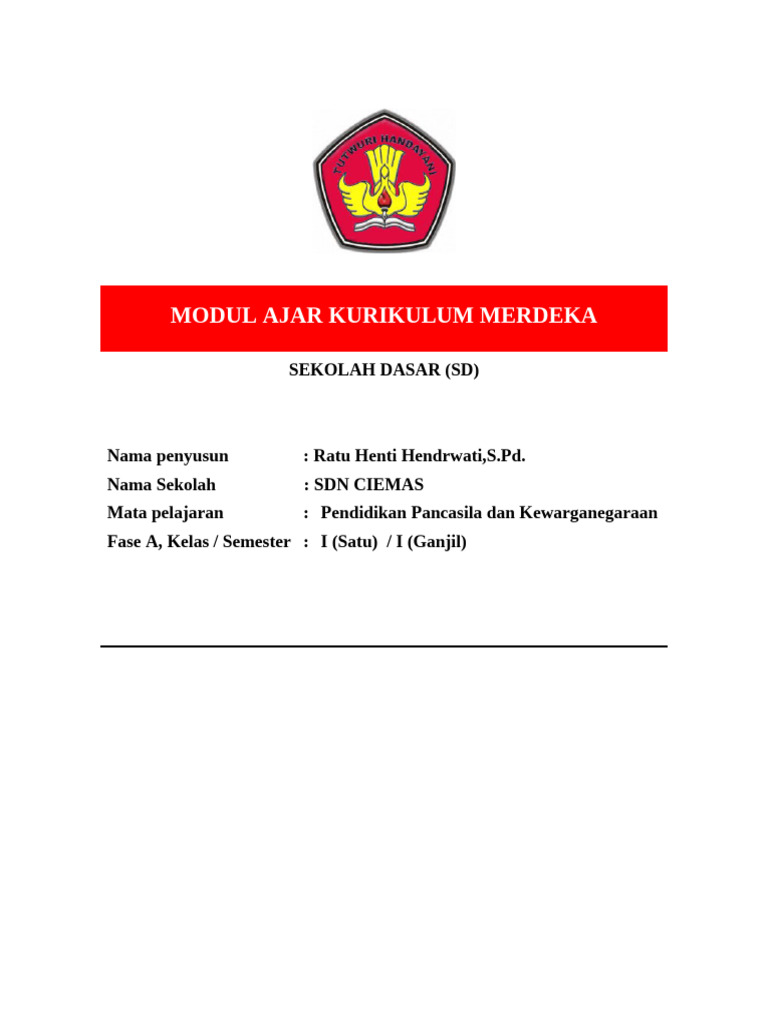 MODUL AJAR PKN Henti | PDF