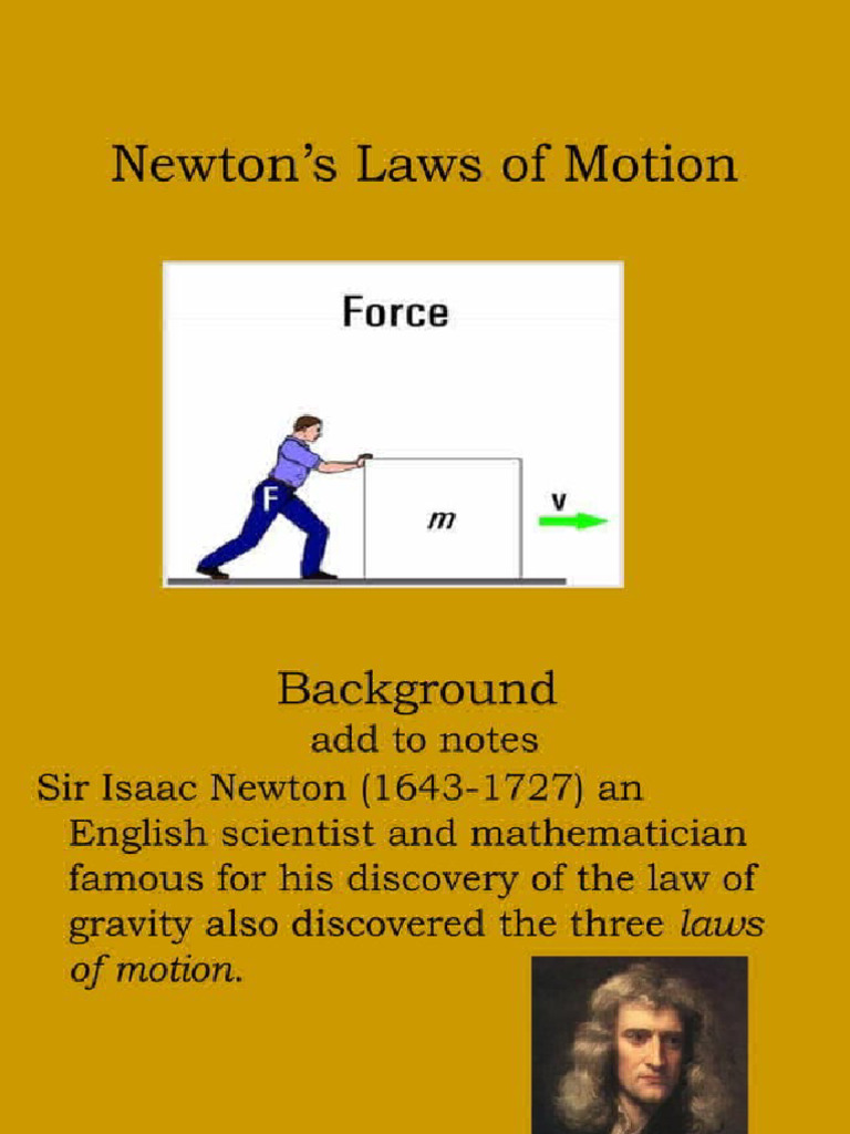 Lesson 3 Newtons Law of Motion | PDF