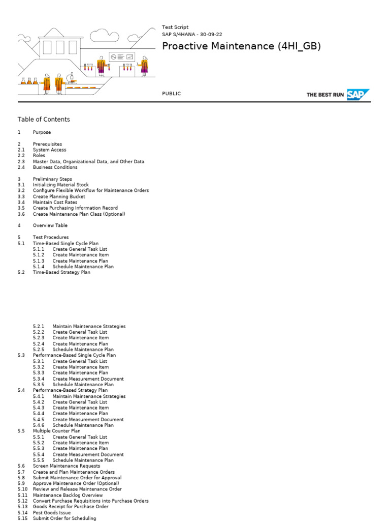 4HI S4HANA2022 BPD en GB Proactive Maintenance | PDF