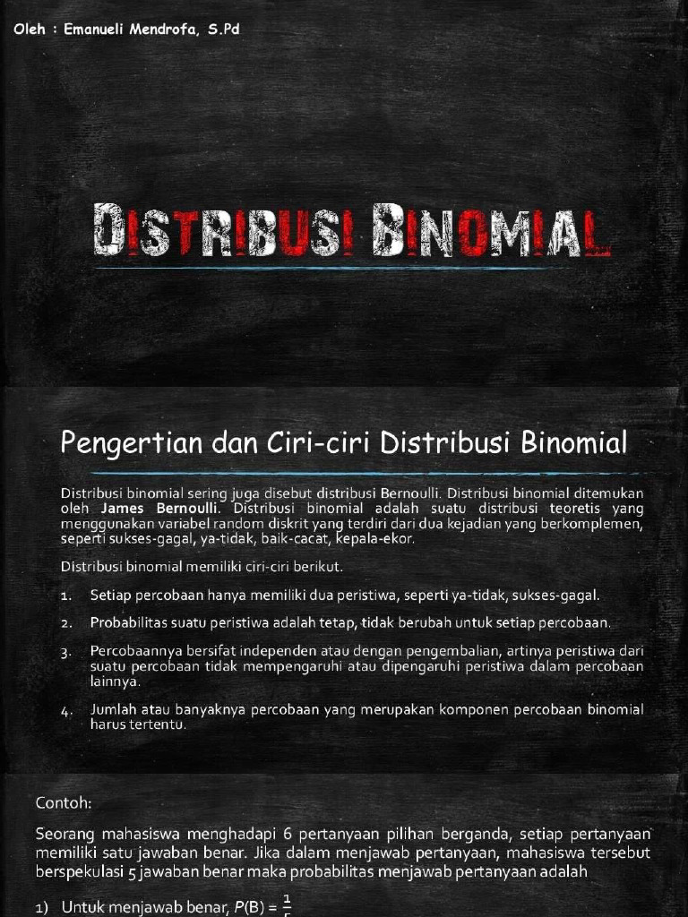 PDF Distribusi Binomial | PDF