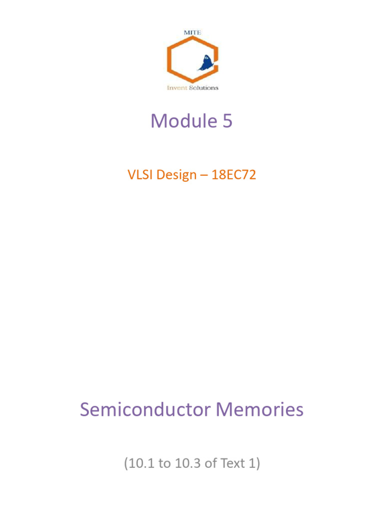 Module 3_Memory Design | PDF