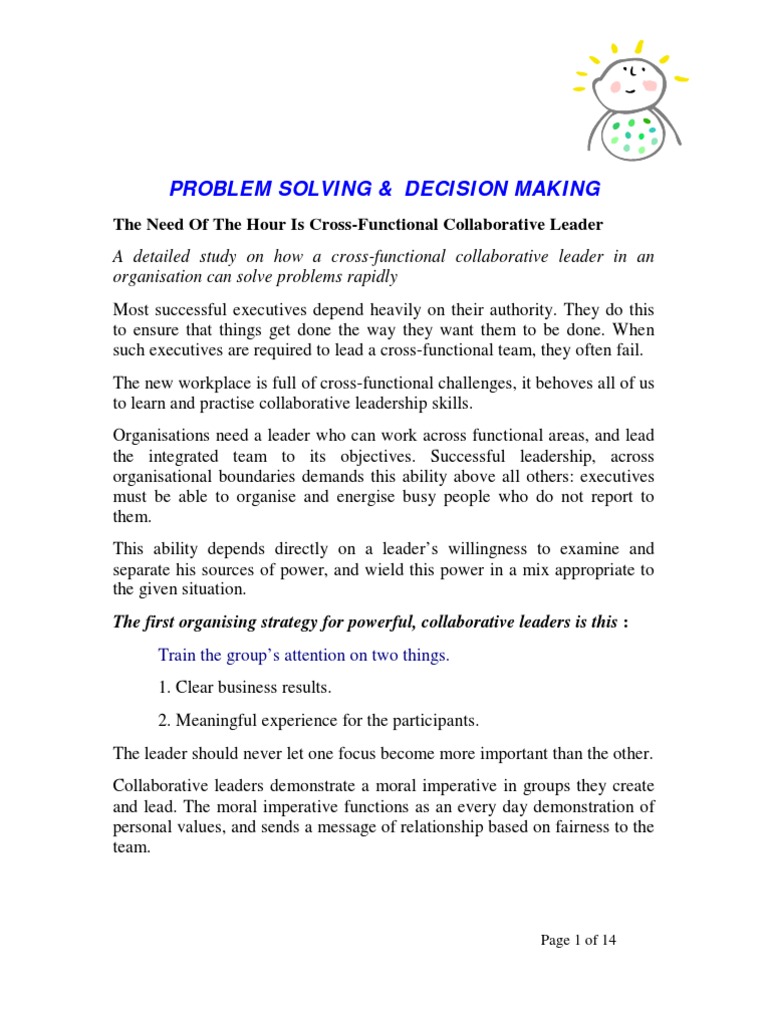 Problem Solving and Decision Making | PDF | Consensus Decision Making ...