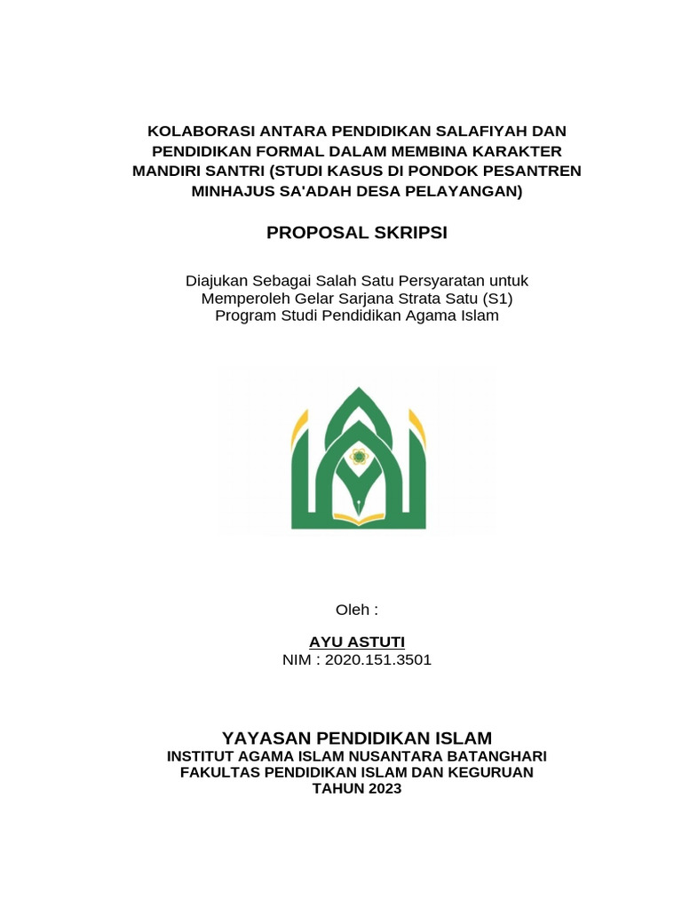 Bismillah Proposal Skripsi | PDF