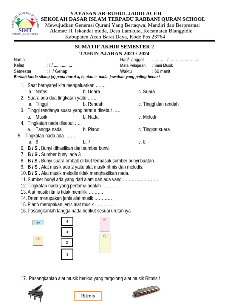 Sts Seni Musik | PDF