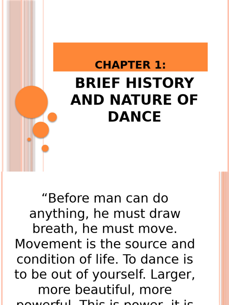 Lesson 1 Brief History and Nature of Dance | PDF Lesson 1 Brief History and Nature of Dance | PDF