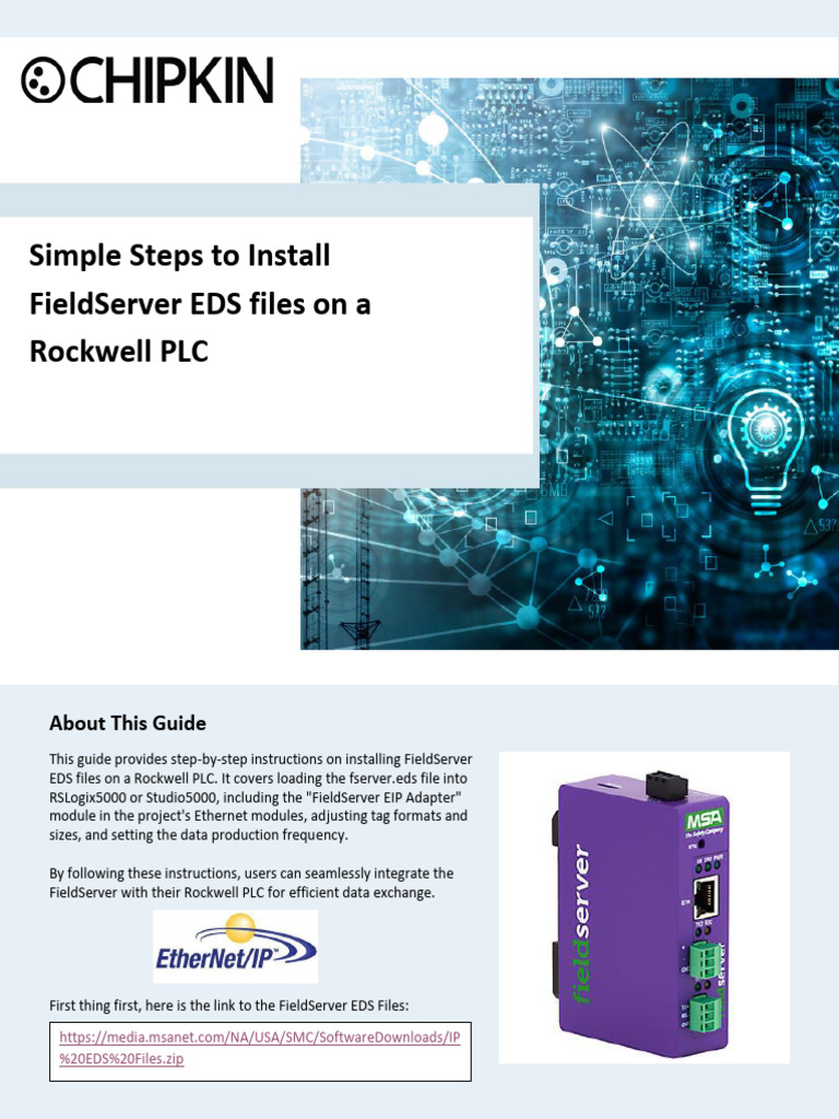 Simple Steps To Install FieldServer EDS Files On A Rockwell PLC - 16-17 ...