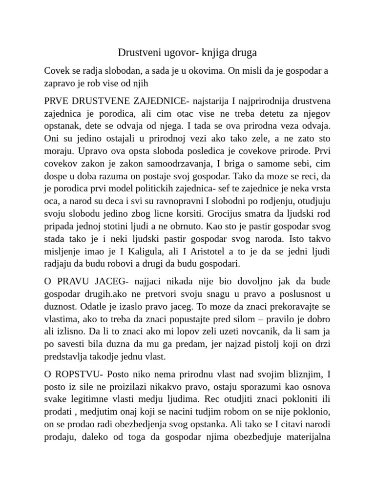 Drustveni ugovor 2 | PDF