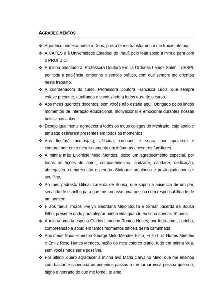 Agradecimentos | PDF