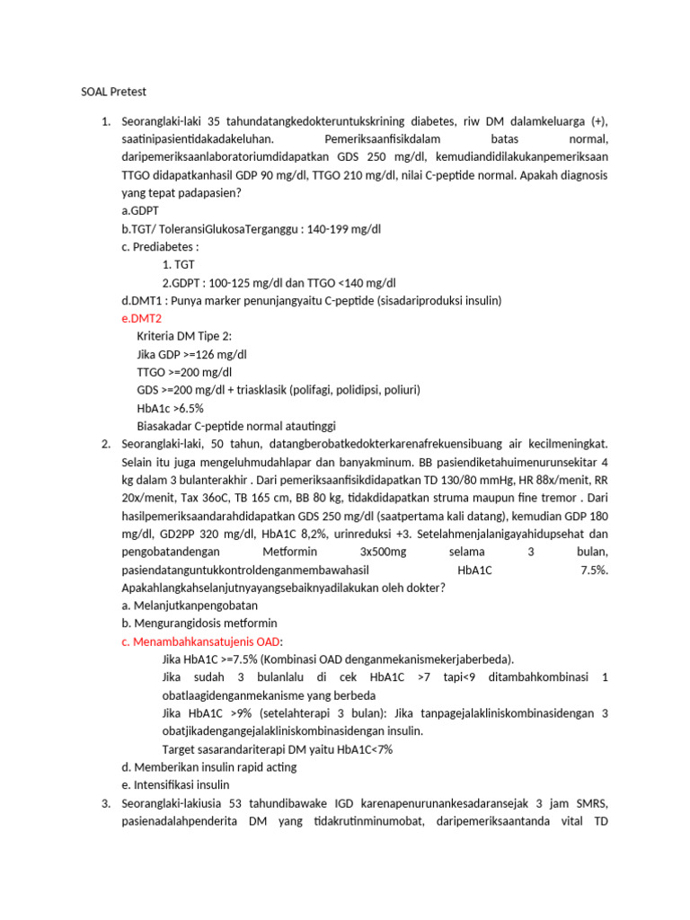 SOAL Pretest | PDF