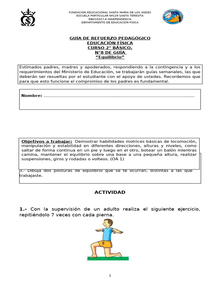 Guía 9 De 2 Básico Ed Fisica Pdf
