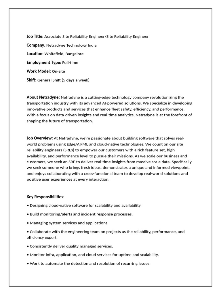 Campus 2025 - Cloud-SRE | PDF