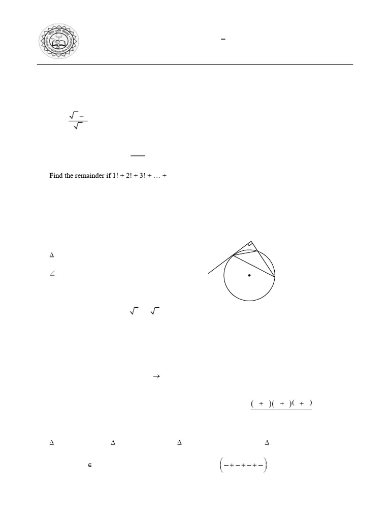Test Paper JMO 7 8 | PDF