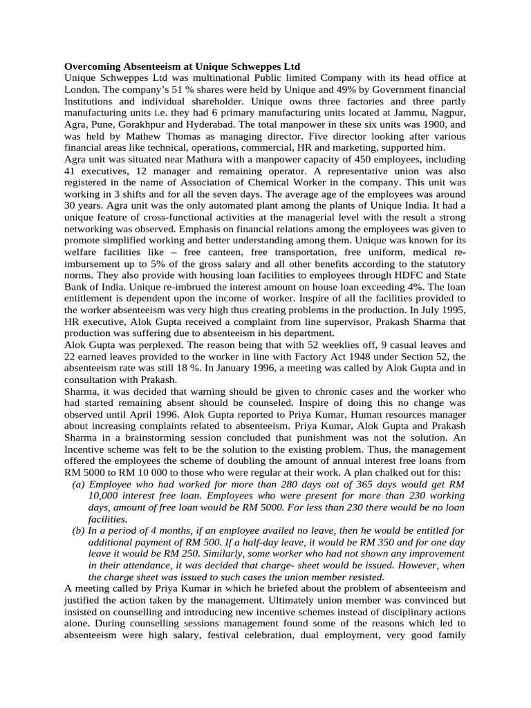 Case Study OB 2023 | PDF