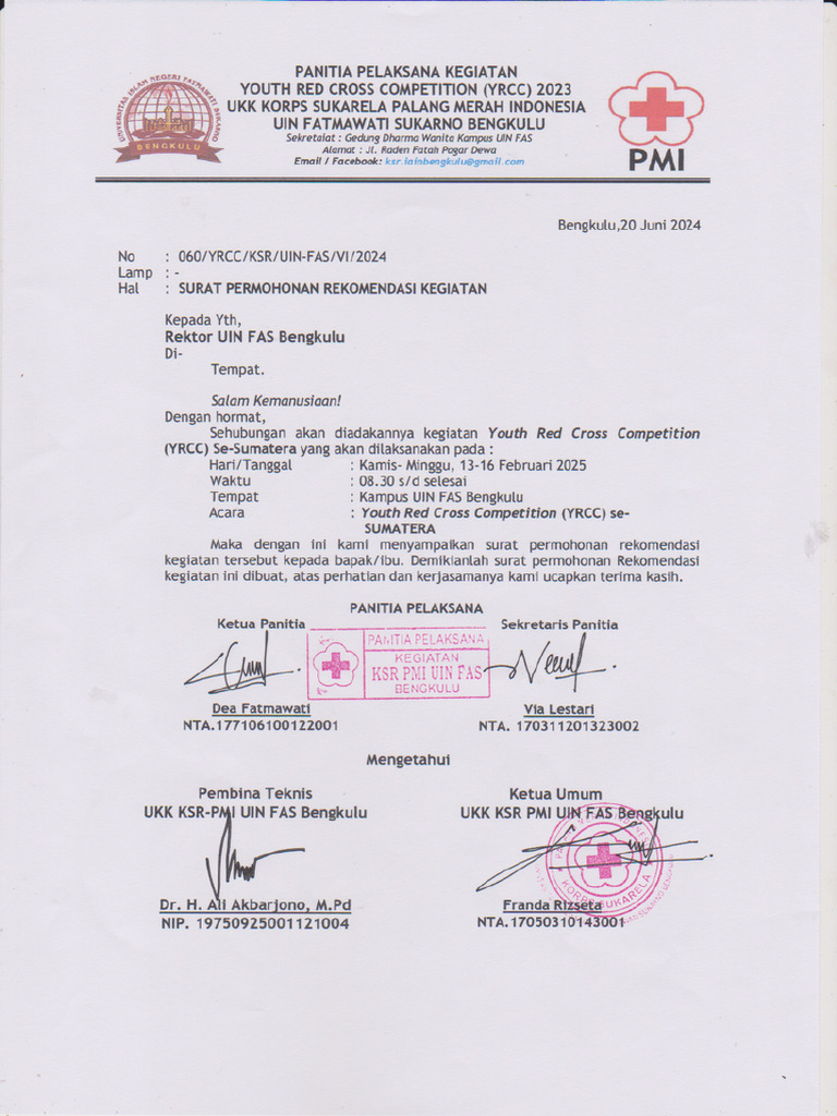 PMI_SURAT_PERMOHONAN_REKOMENDASI_KEGIATAN | PDF