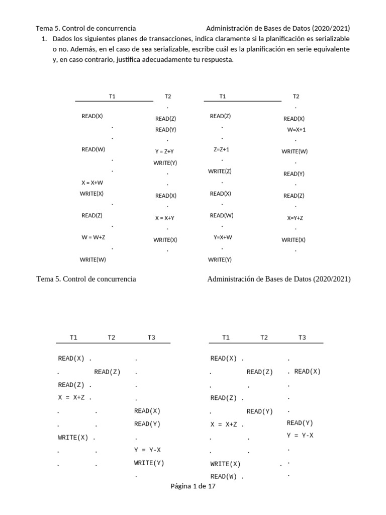 Ejercicios Tema5 2020-2021 | PDF
