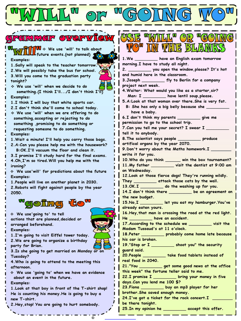 Will and Going To | PDF