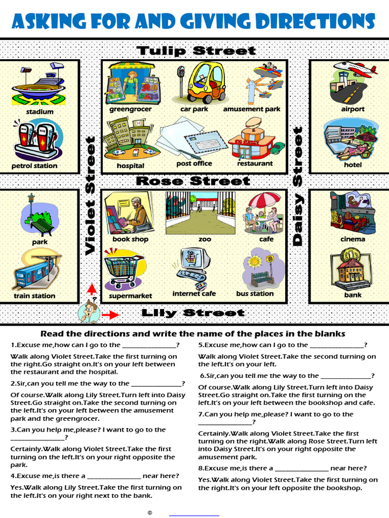 Asking and Giving Directions | PDF