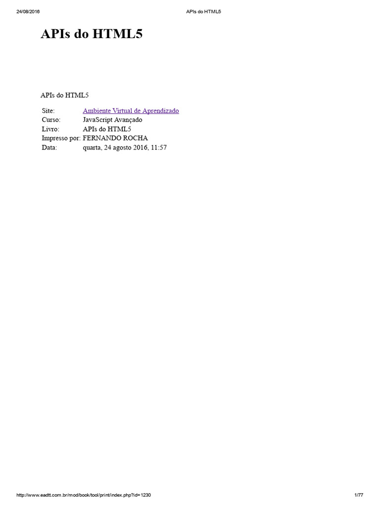 10 - Apis Do Html5 | PDF