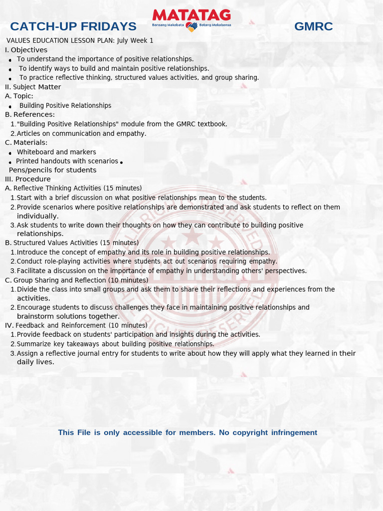 GMRC Grade 6 | PDF