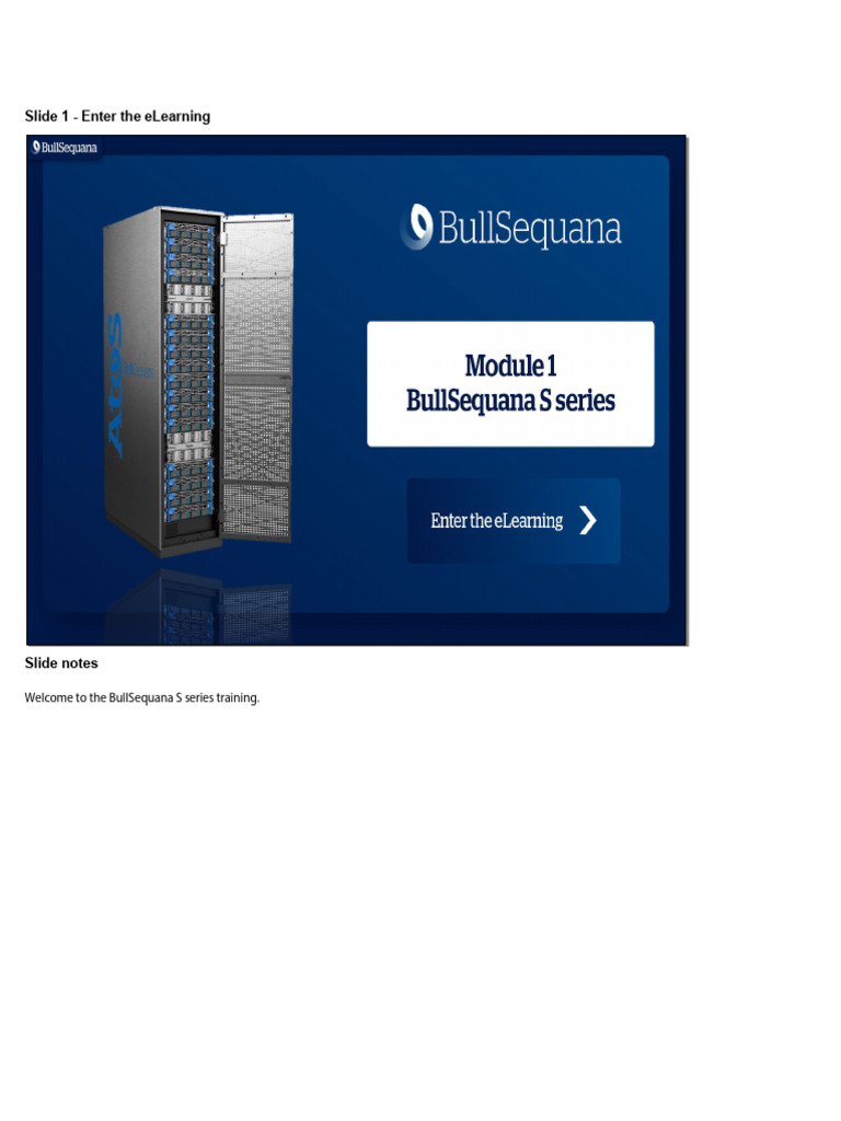 Module 1 - BullSequana S Series | PDF