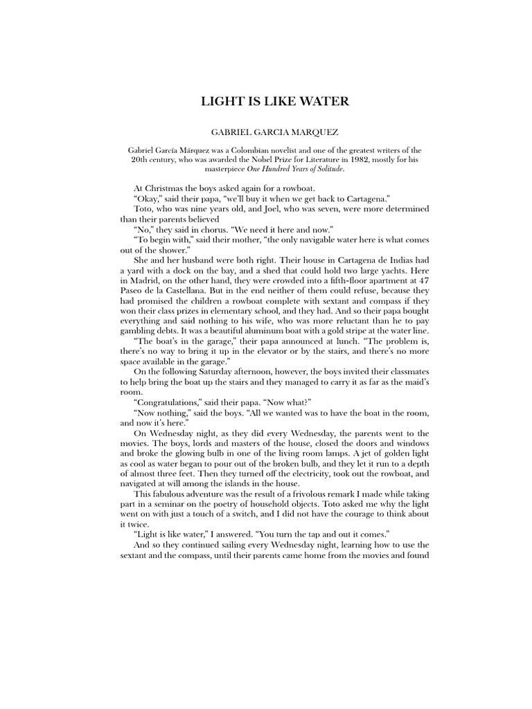 Light is Like Water | PDF