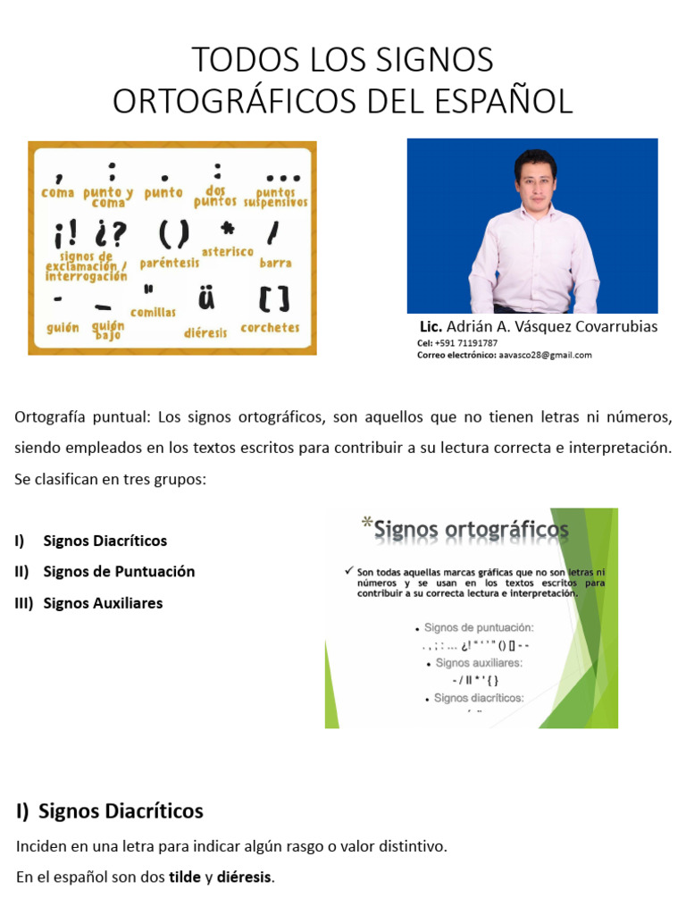 Todos Los Signos Ortográficos Del Español | PDF