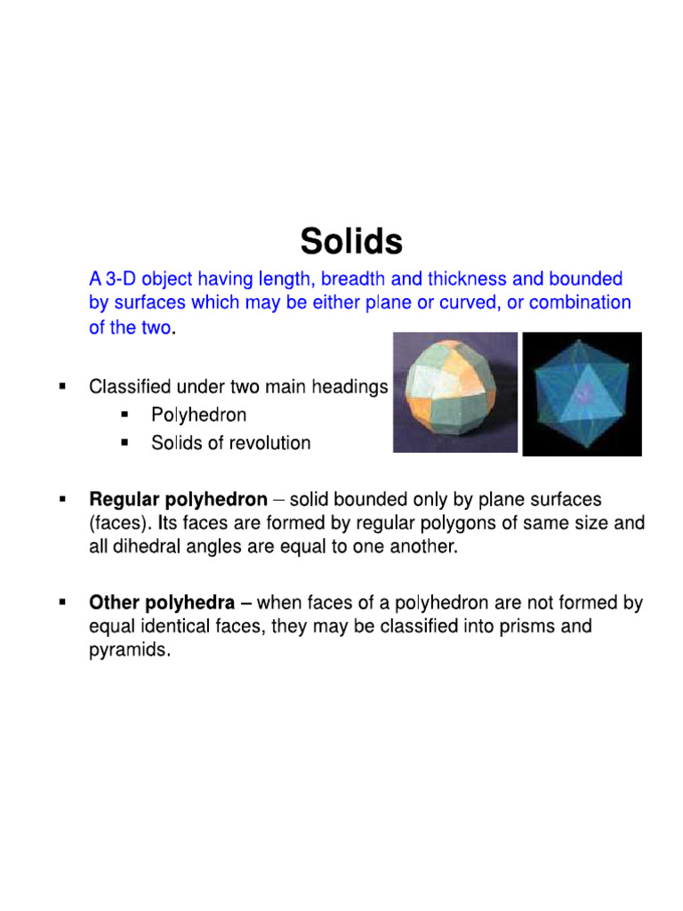 Projection of Solids (1) | PDF