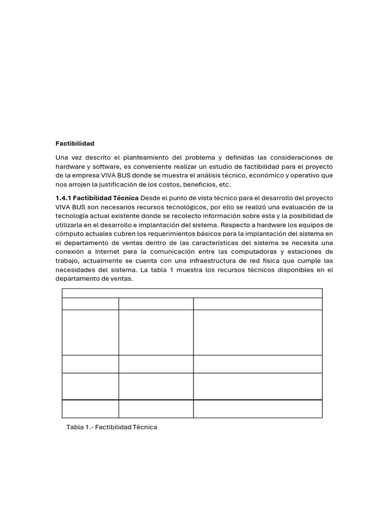 Factibilidad | PDF