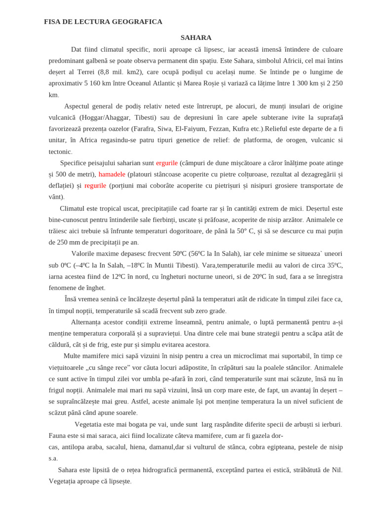 Sahara | PDF