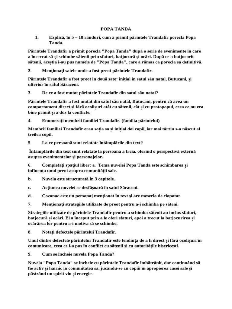 Fisa Popa Tanda | PDF