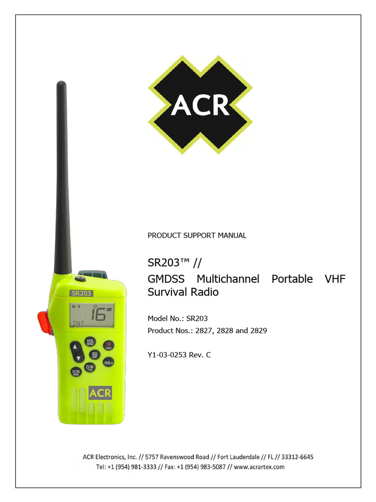 Product Manual_SR 203_ACR | PDF
