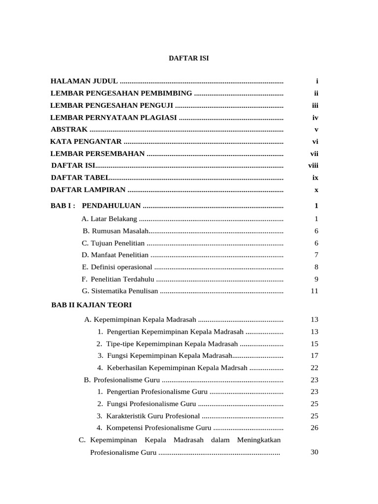Daftar Isi Pipit Jadi | PDF