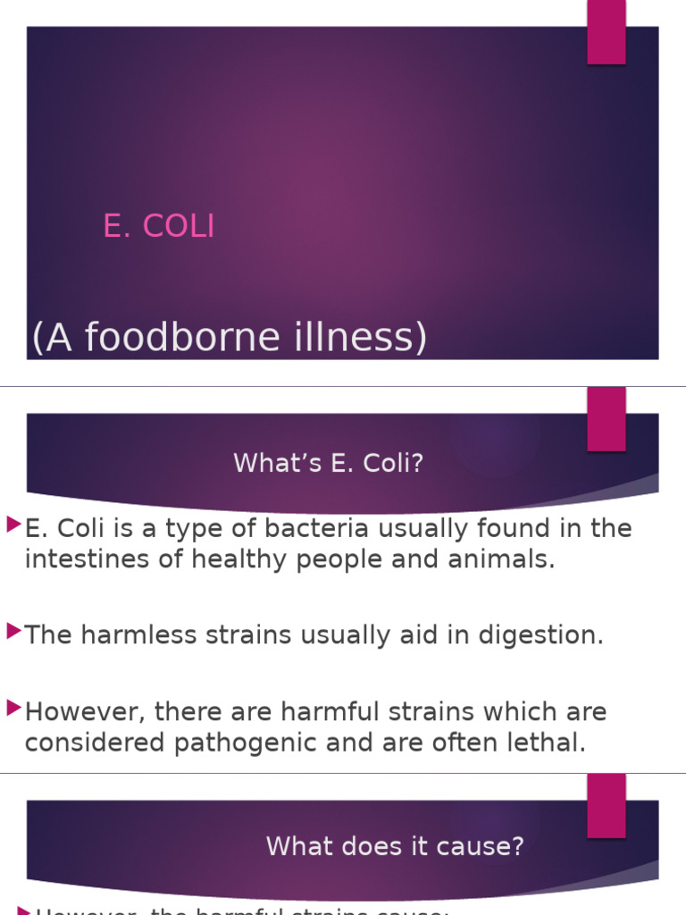 E. Coli Presentation | PDF