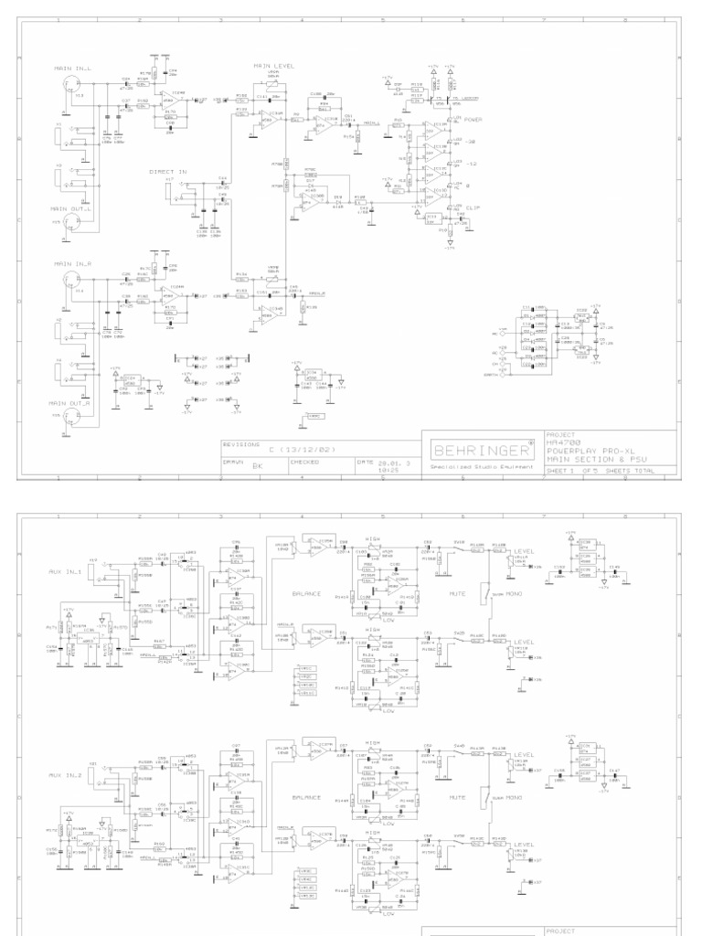 Behringer HA 4700 Schematics | PDF