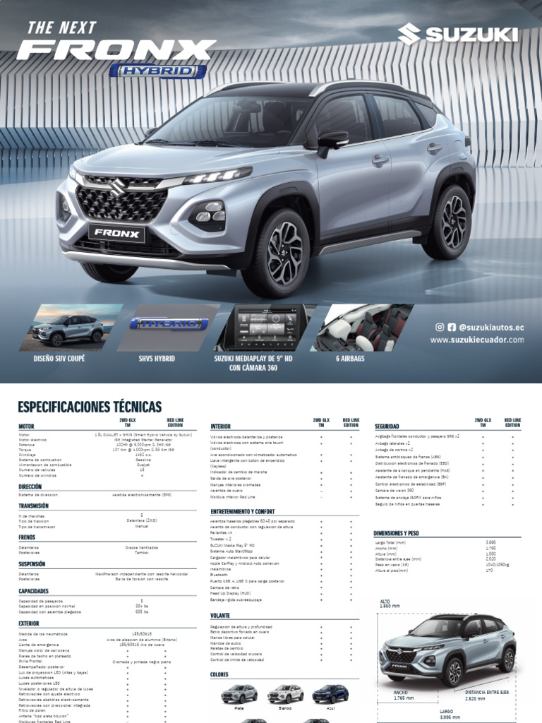 SZK - Ficha Tecnica Fronx | PDF