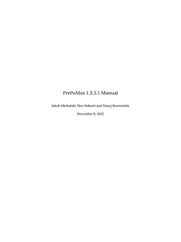 PrePoMax-v1 3 5 1-Manual | PDF