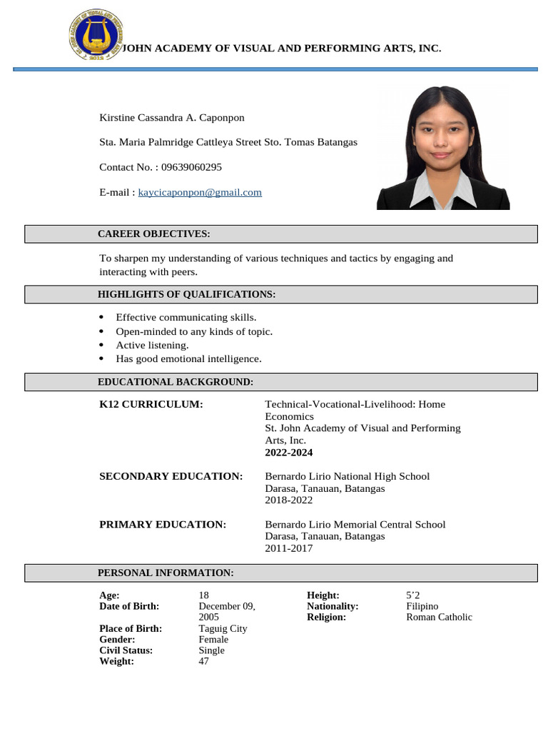 Curriculum Vitae | PDF