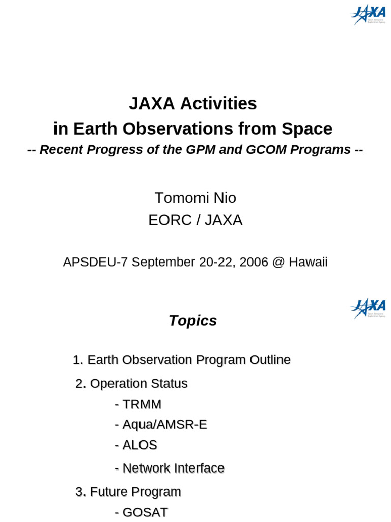 JAXA Nio | PDF