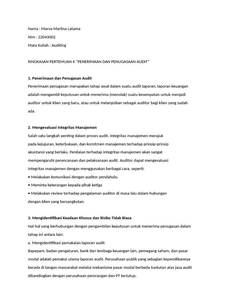 Tugas Auditing 3 & 4 | PDF