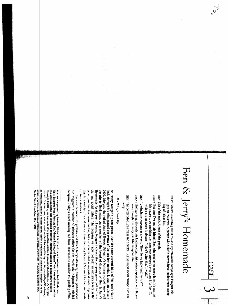 Caso Ben Jerry | PDF