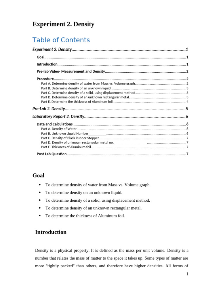Experiment 2. Density 2 | PDF