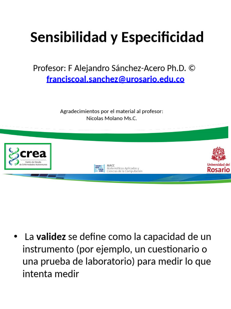 04 - Sensibilidad y Especificidad ALSA | PDF