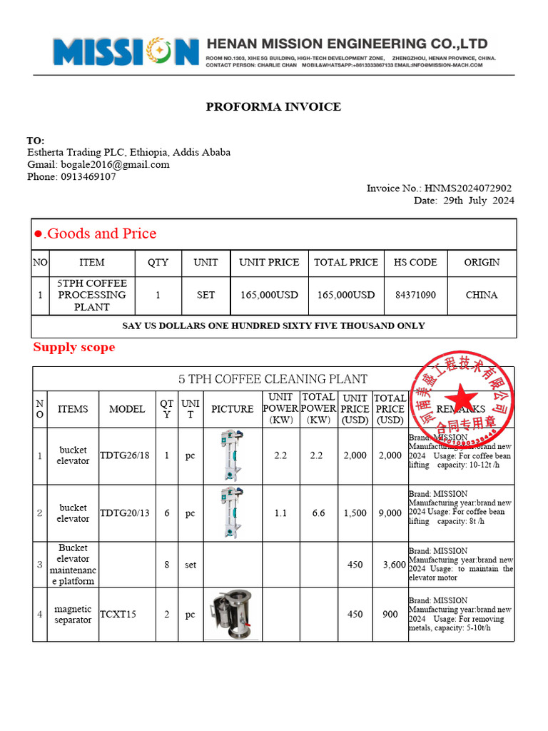 .Goods and Price: Proforma Invoice | PDF