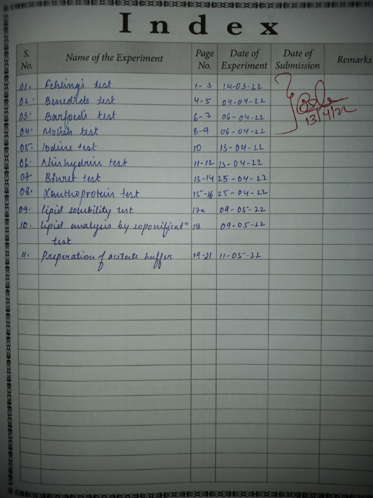 Biochem practicals | PDF