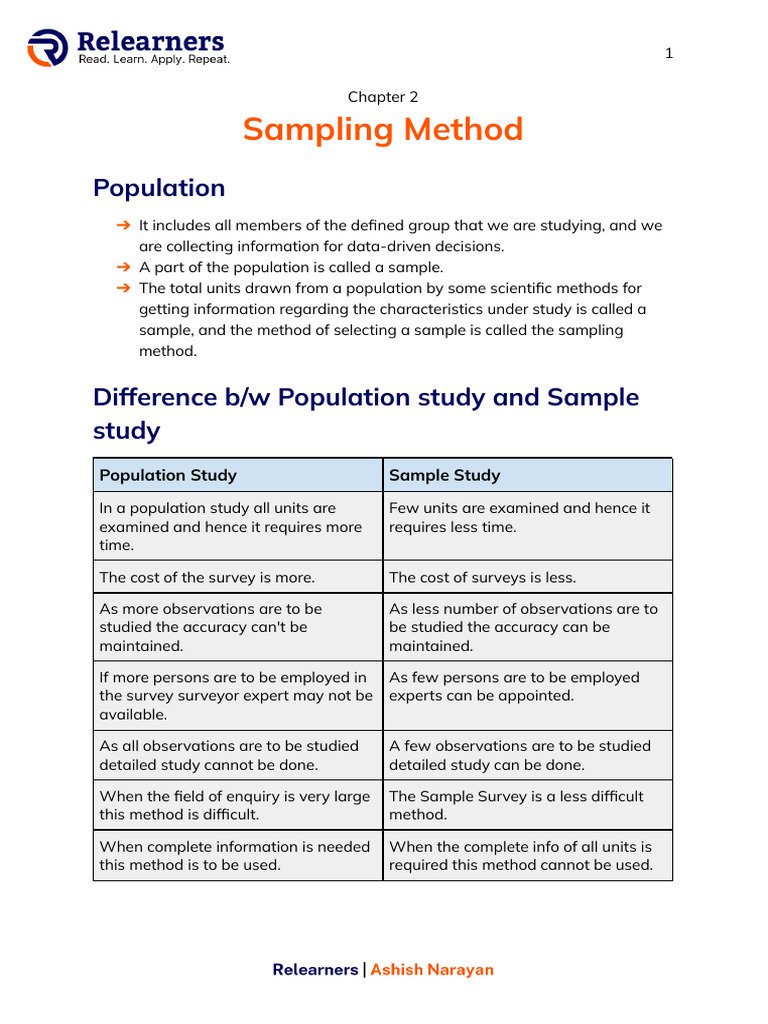 02 BS II Sampling Method SEM 4 | PDF
