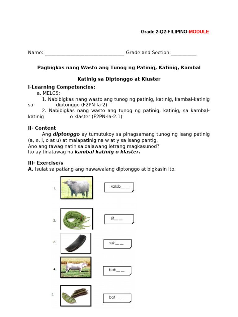 Grade_2-Q2-FILIPINO-Module_2[1] | PDF