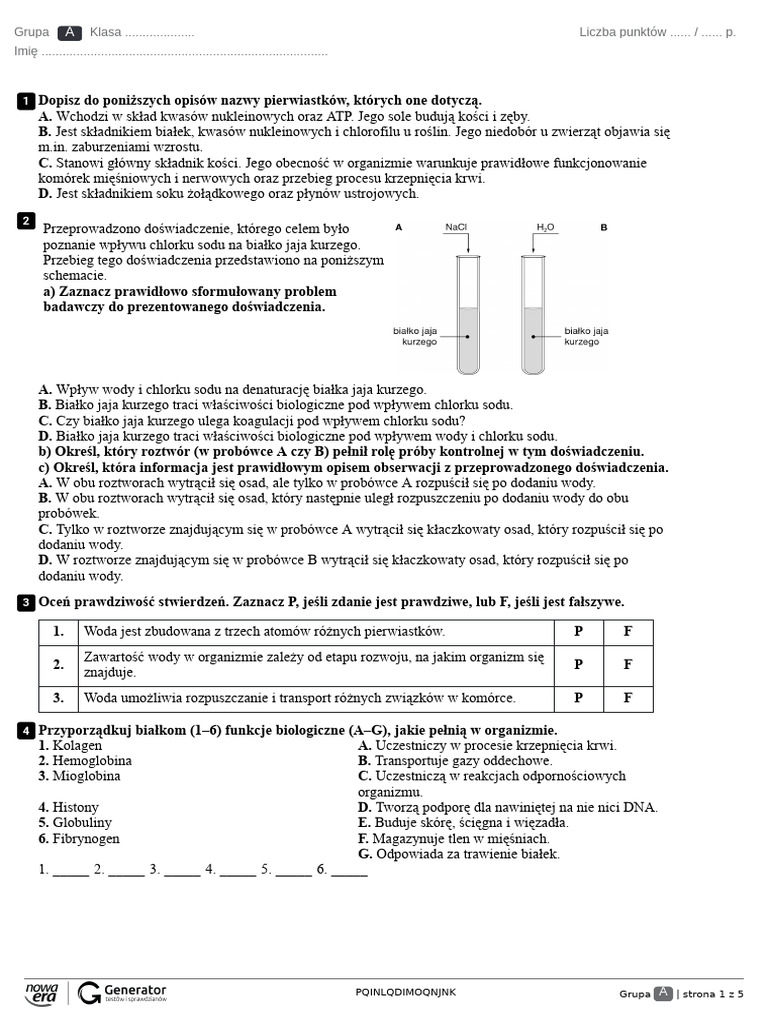 Biologia test | PDF