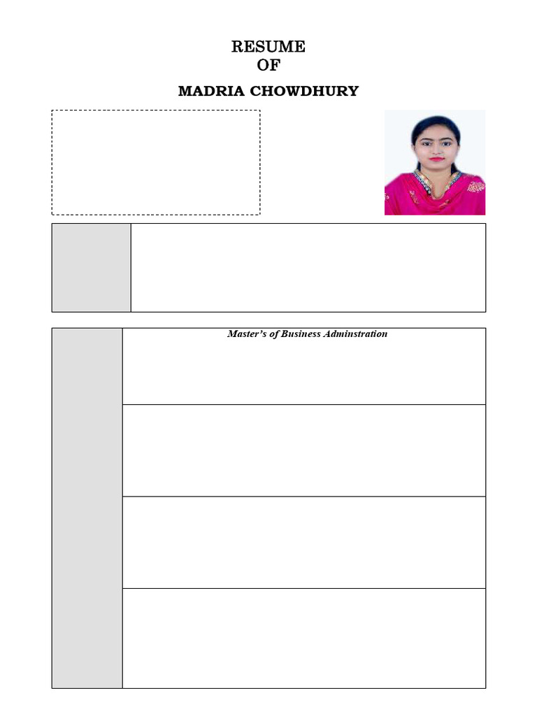 Madria Chowdhury Resume | PDF